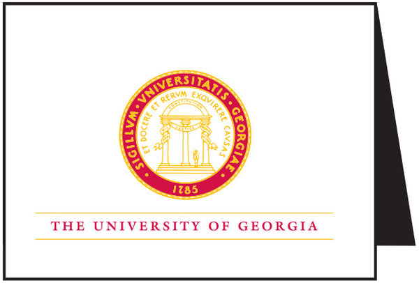 UGA Graduation INVITATION - Red & Gold Foil on Soft Ivory with Soft Iv ...